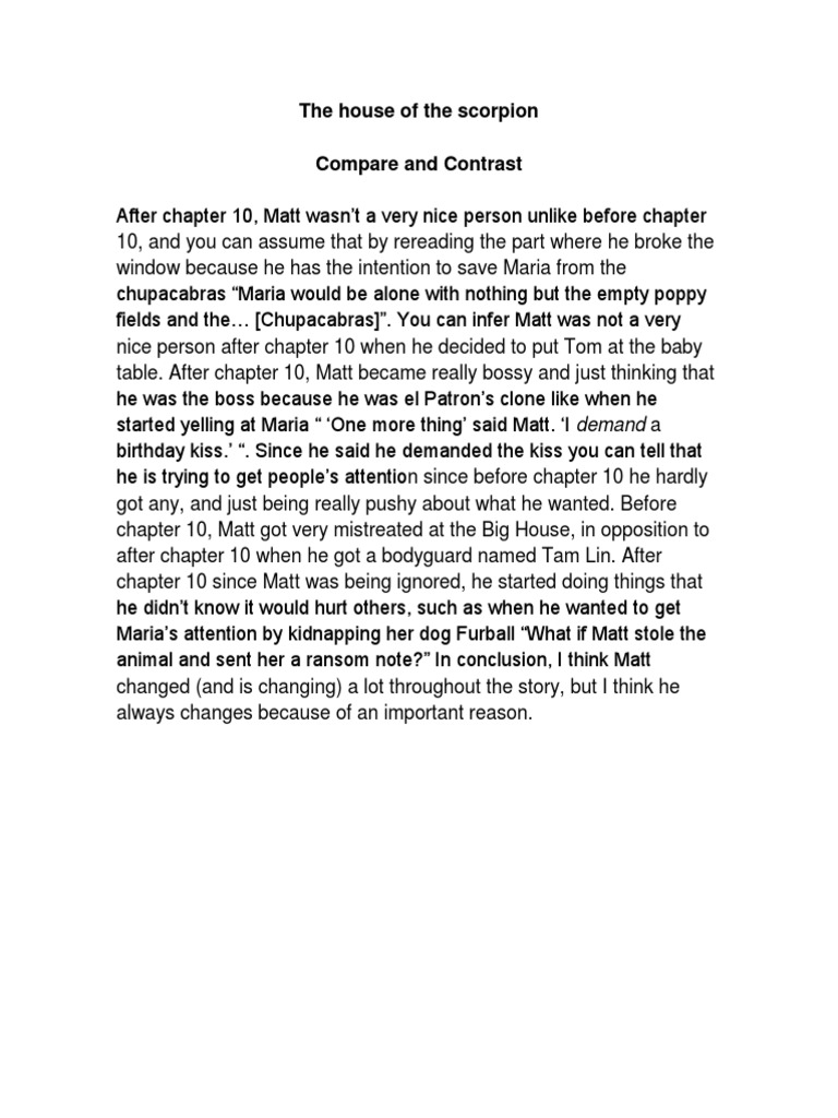 Matt's Transformation Post-Chapter 10 | PDF
