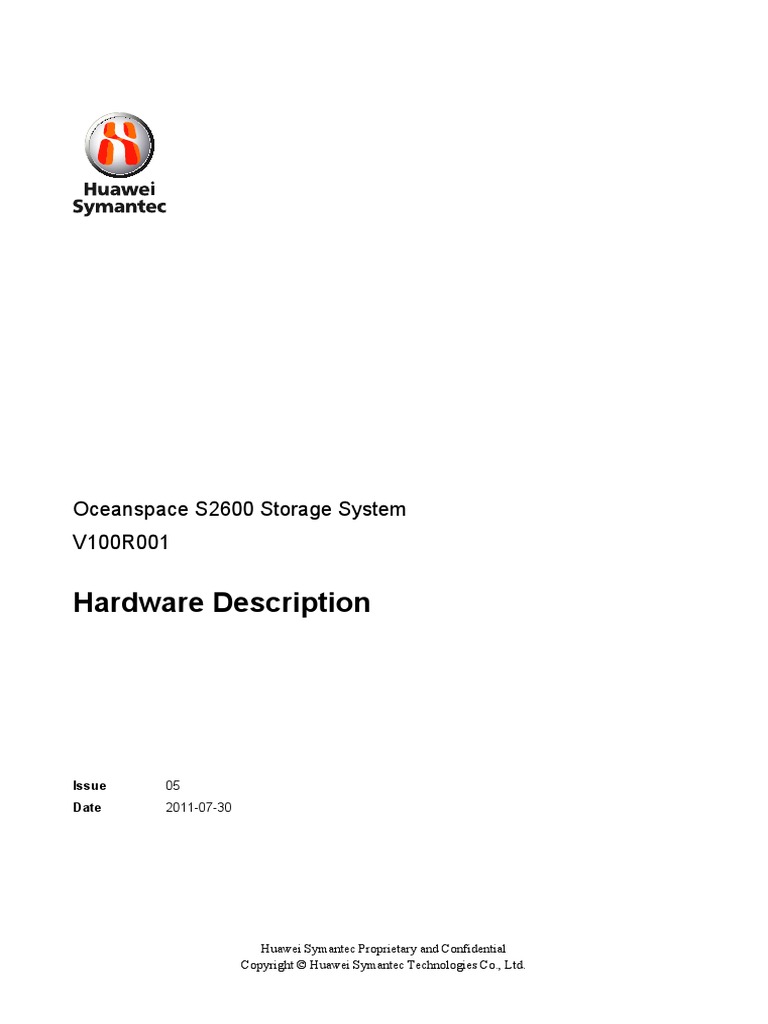 Oceanspace S2600 Storage System Hardware Description - (V100R001 - 05) | PDF | Hard Disk Drive ...