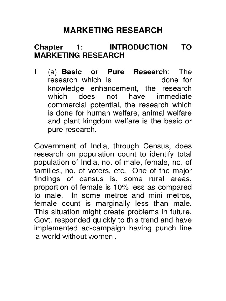 Marketing Research | Marketing Research | Retail