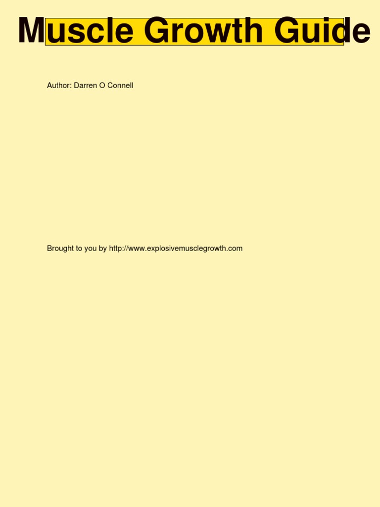 Muscle Growth Guide. (Body Building) | PDF | Weight Training | Muscle ...