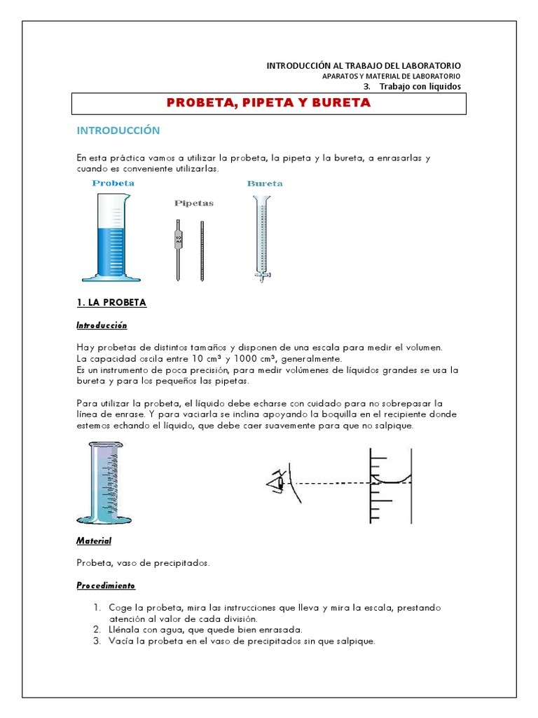 PROBETA PIPETA BURETA | Volumen | Líquidos | Prueba gratuita de 30 días ...