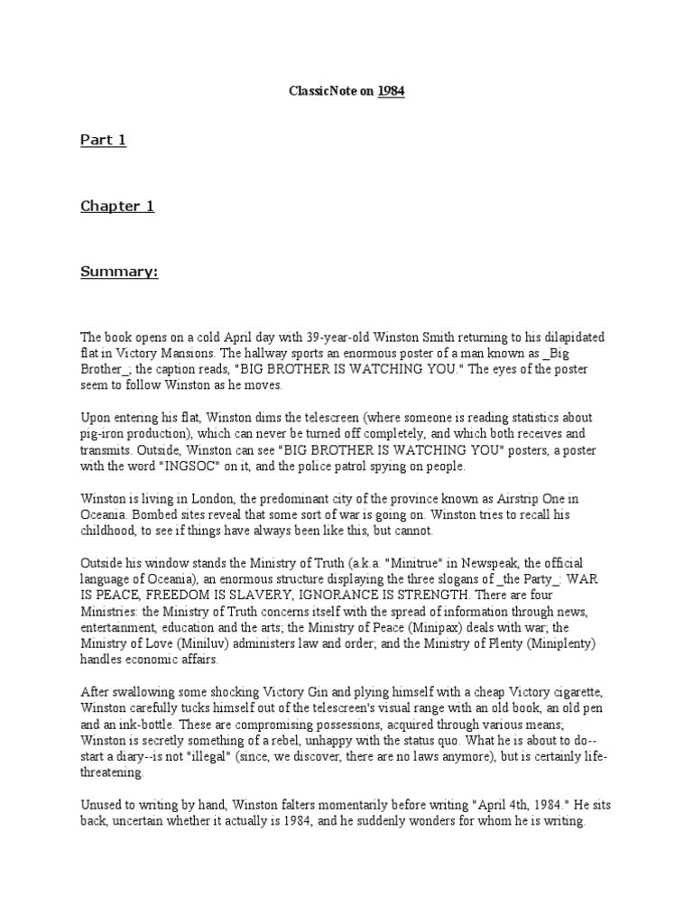 ClassicNote On 1984 | PDF