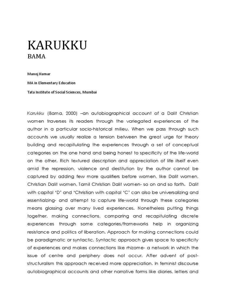 KARUKKU | PDF