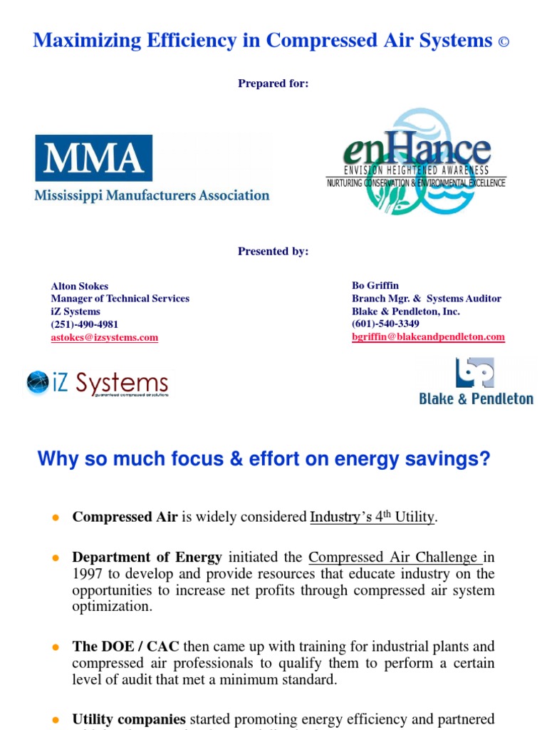 Compressed Air Energy Savings Projects | PDF | Gas Compressor | Automation