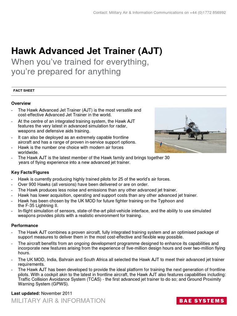 Hawk AJT: Versatile Jet Trainer Overview | PDF | Business | Computers