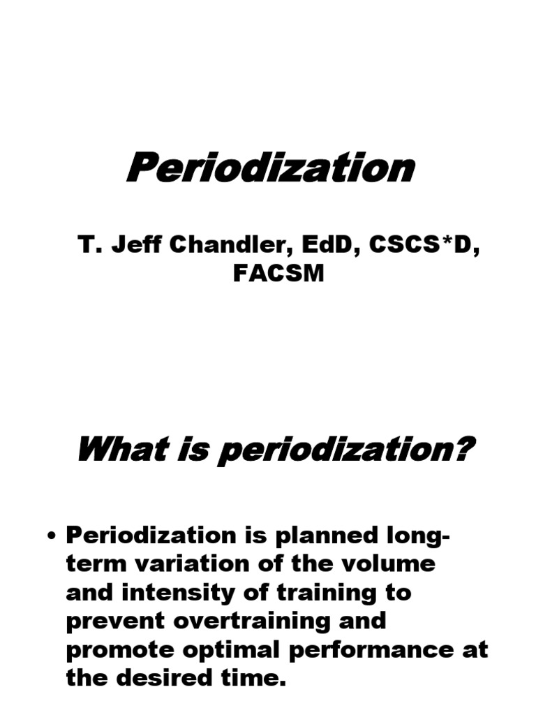 Periodization for Athletes | PDF | Career & Growth | Wellness