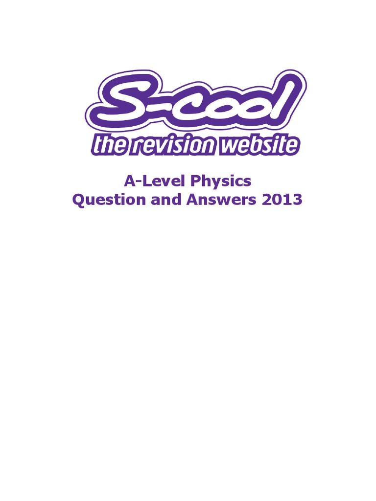 Physics (A-Level) Revision Worksheet | PDF | Diffraction | Fracture