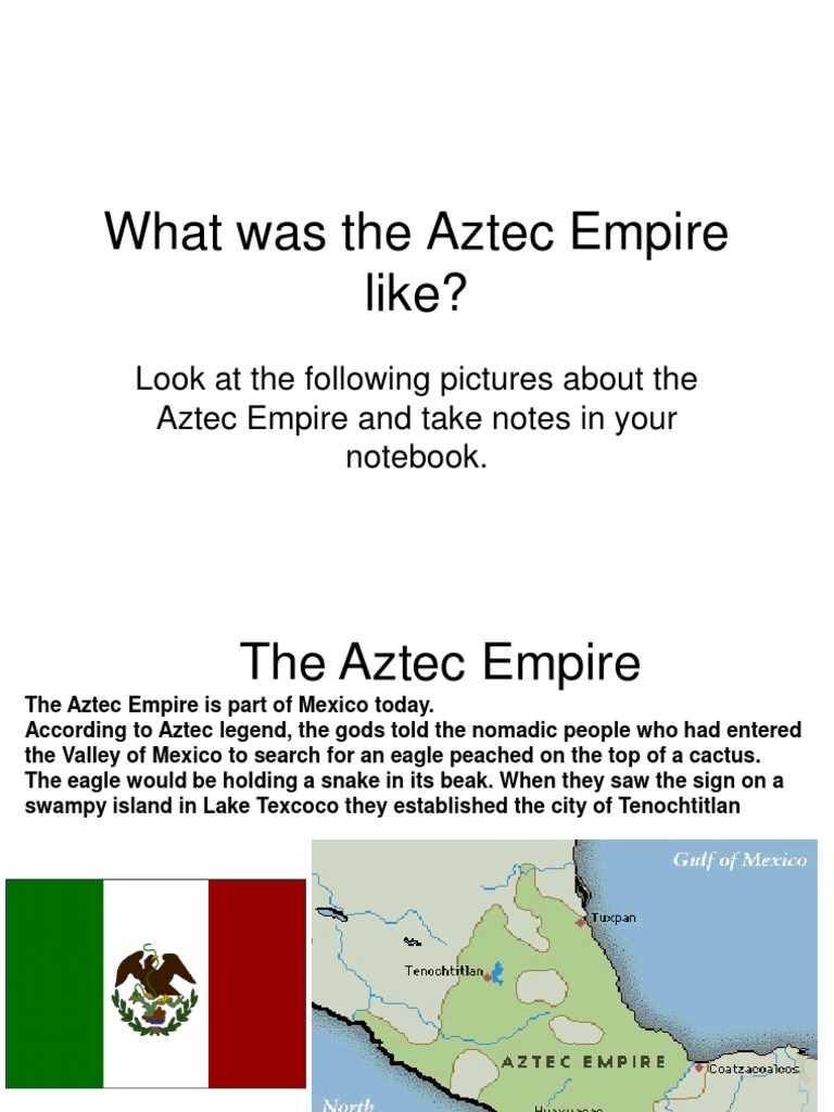 What Was The Aztec Empire Like Look At The Following Pictures About