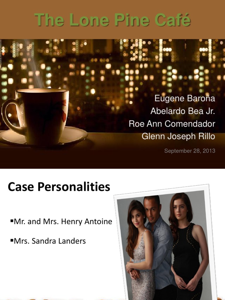 Lone Pine Cafe Case | PDF | Balance Sheet | Current Liability