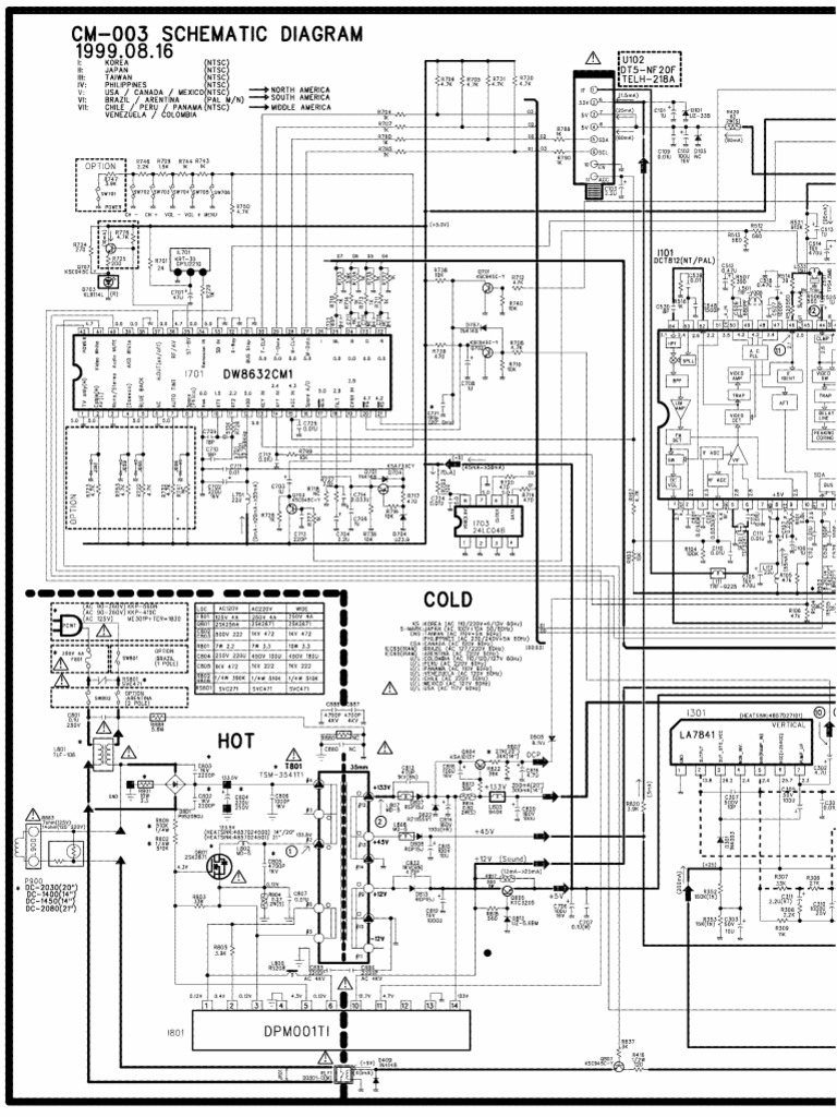 Diagrama De Tv Daewoo De Flyback Modelo Dtq14v8ss Tv Daewoo