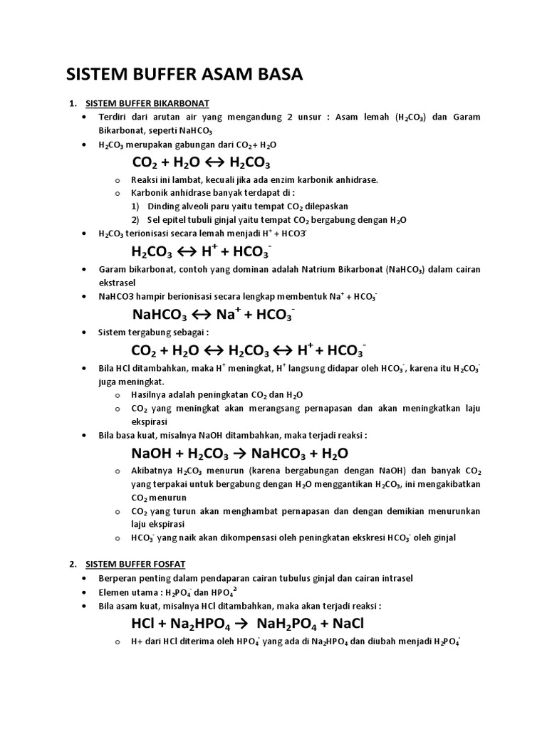Sistem Buffer Asam Basa | PDF