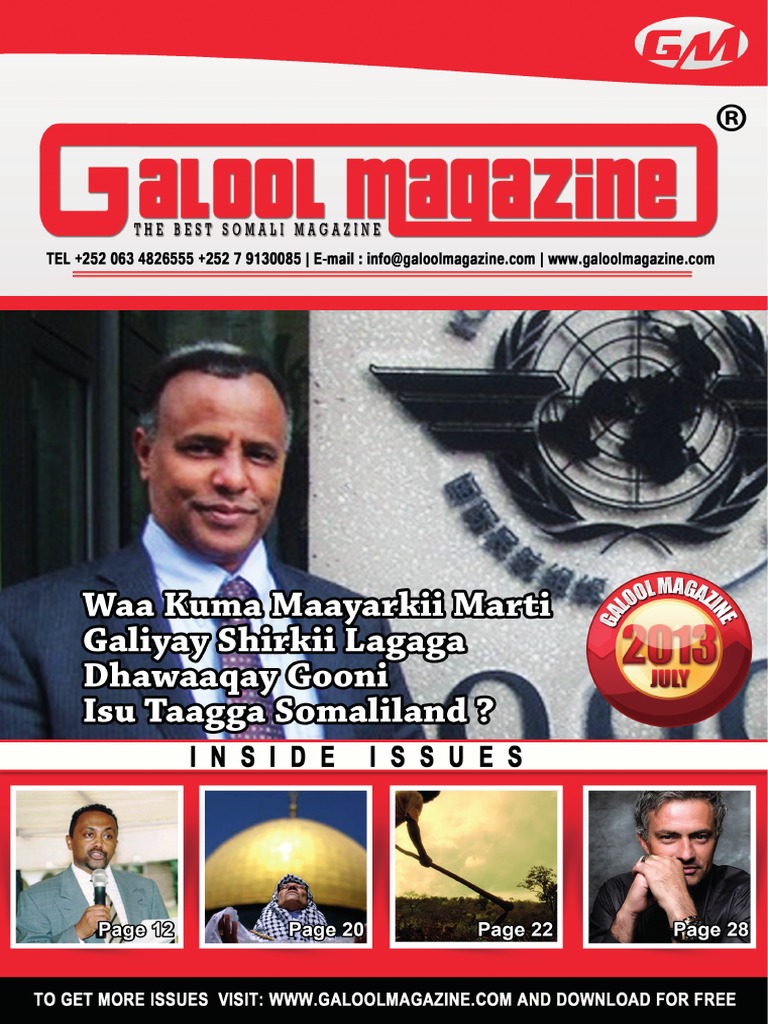 Galool Magazine Issue July 2013 | PDF | Somalia | Political Theories
