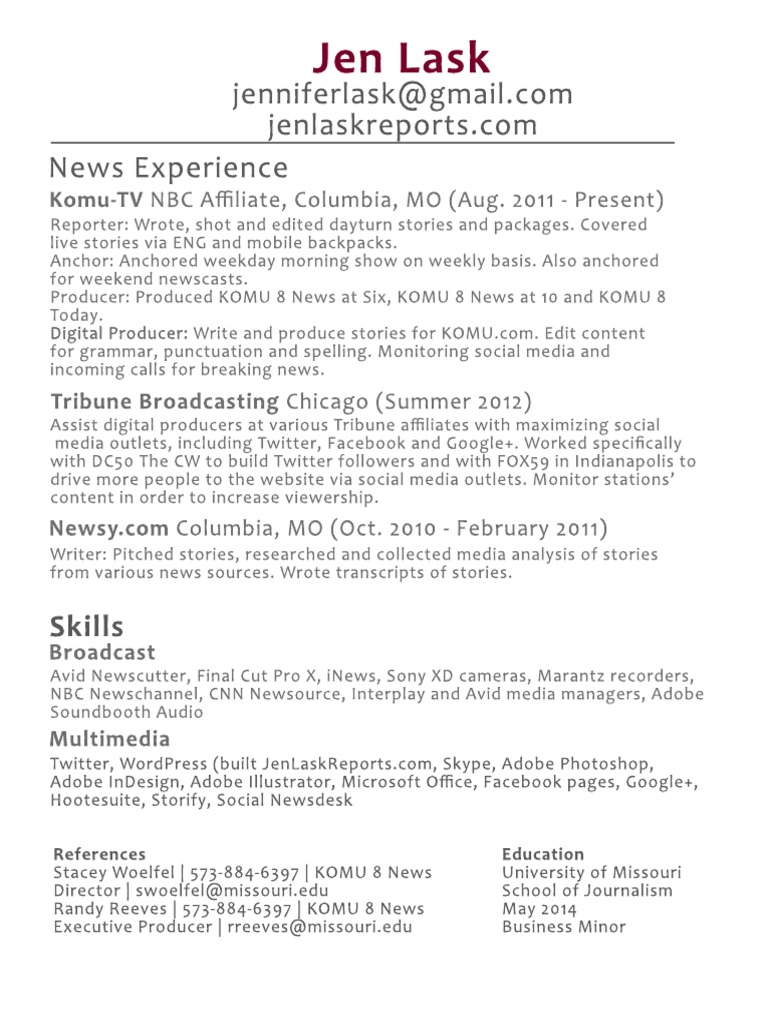 Jen Lask's Resume | PDF