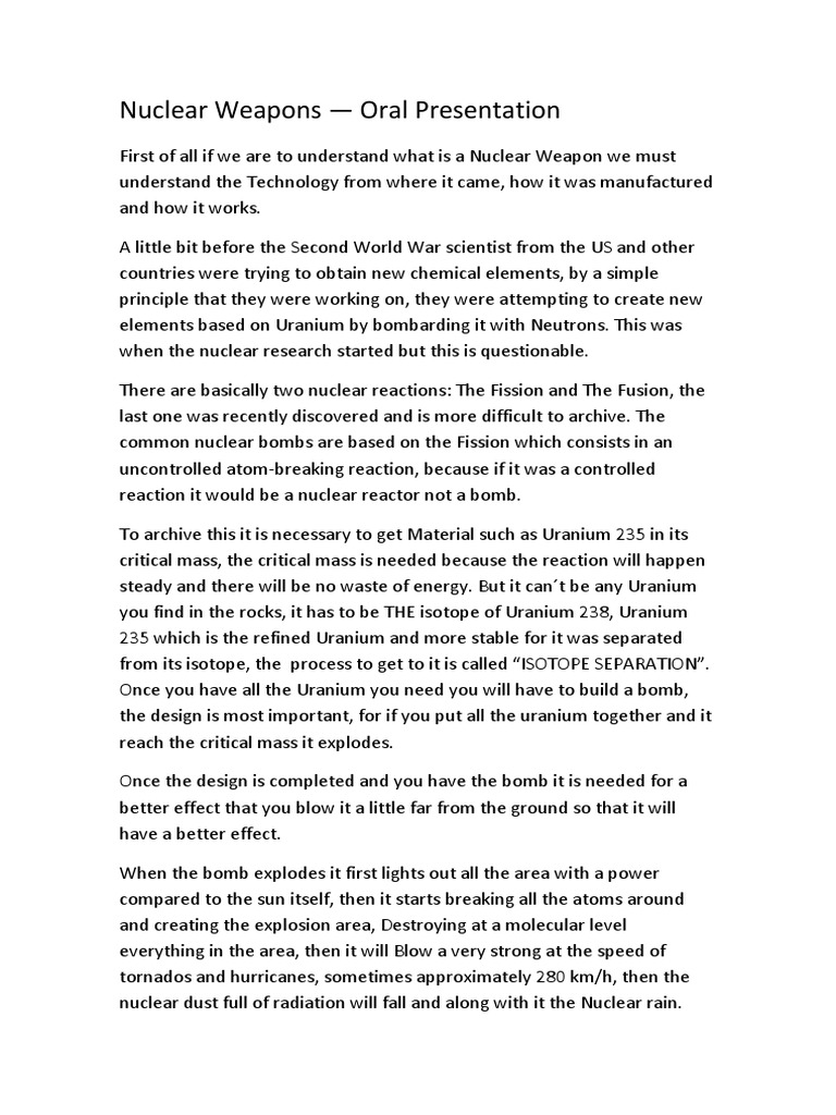 Understanding Nuclear Weapons Mechanics | PDF | Technology ...