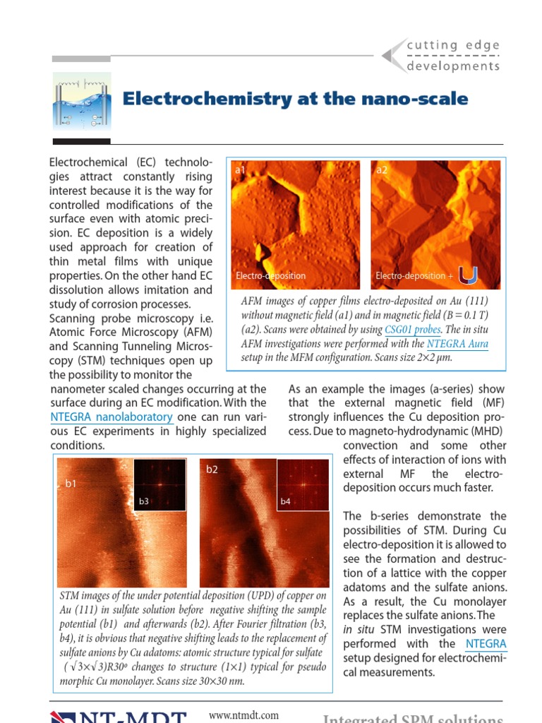 Electrochemistry at Nanoscale | PDF | Atomic Force Microscopy ...