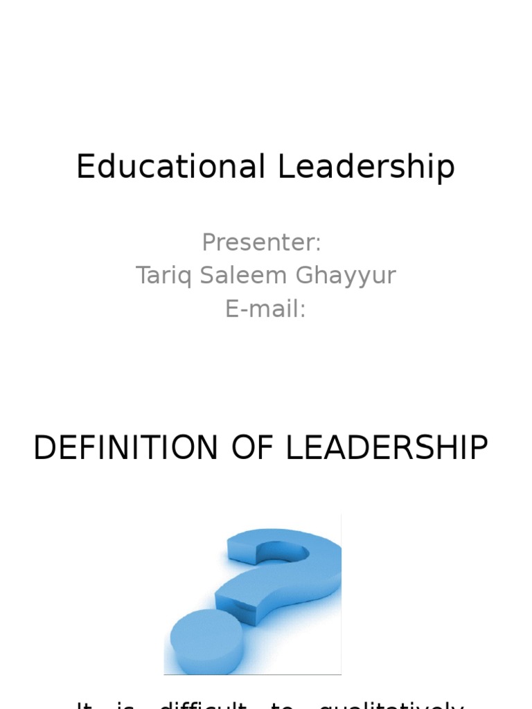 Educational Leadership | PDF | Leadership | Epistemology