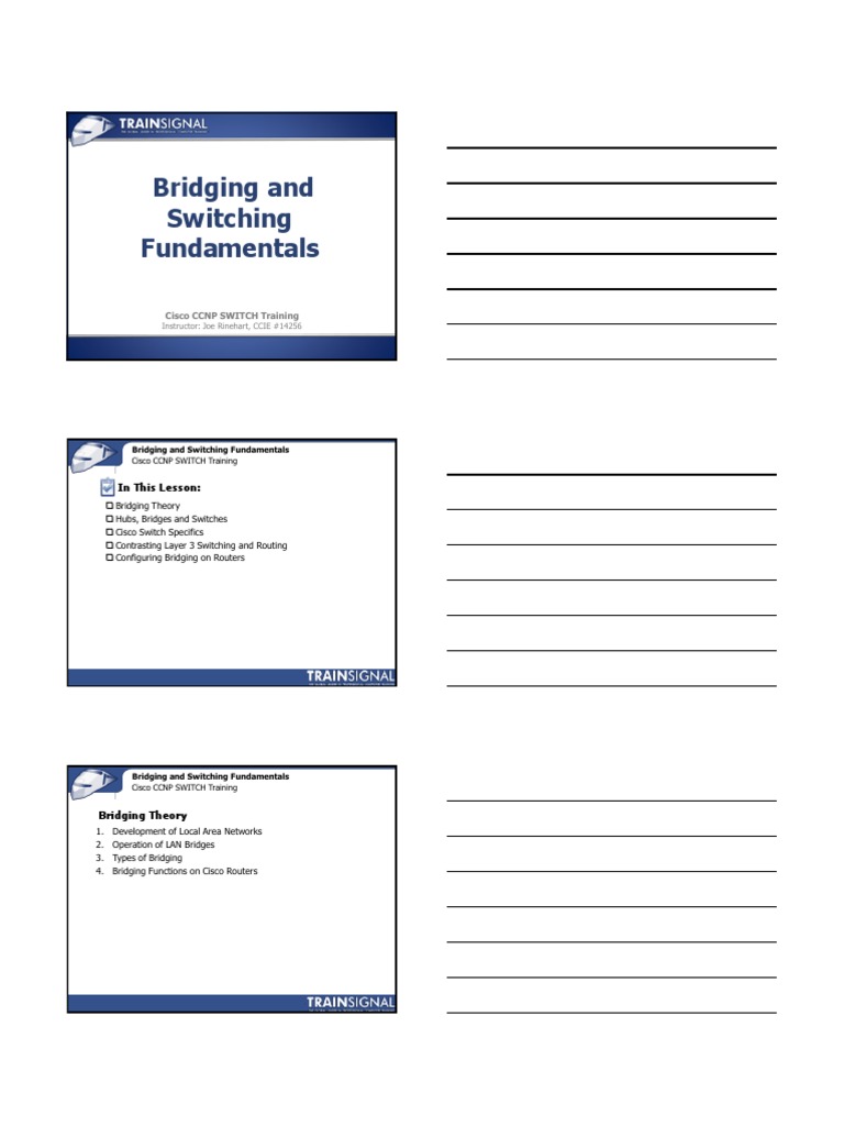 Bridging and Switching Fundamentals | PDF | Network Switch | Router (Computing)