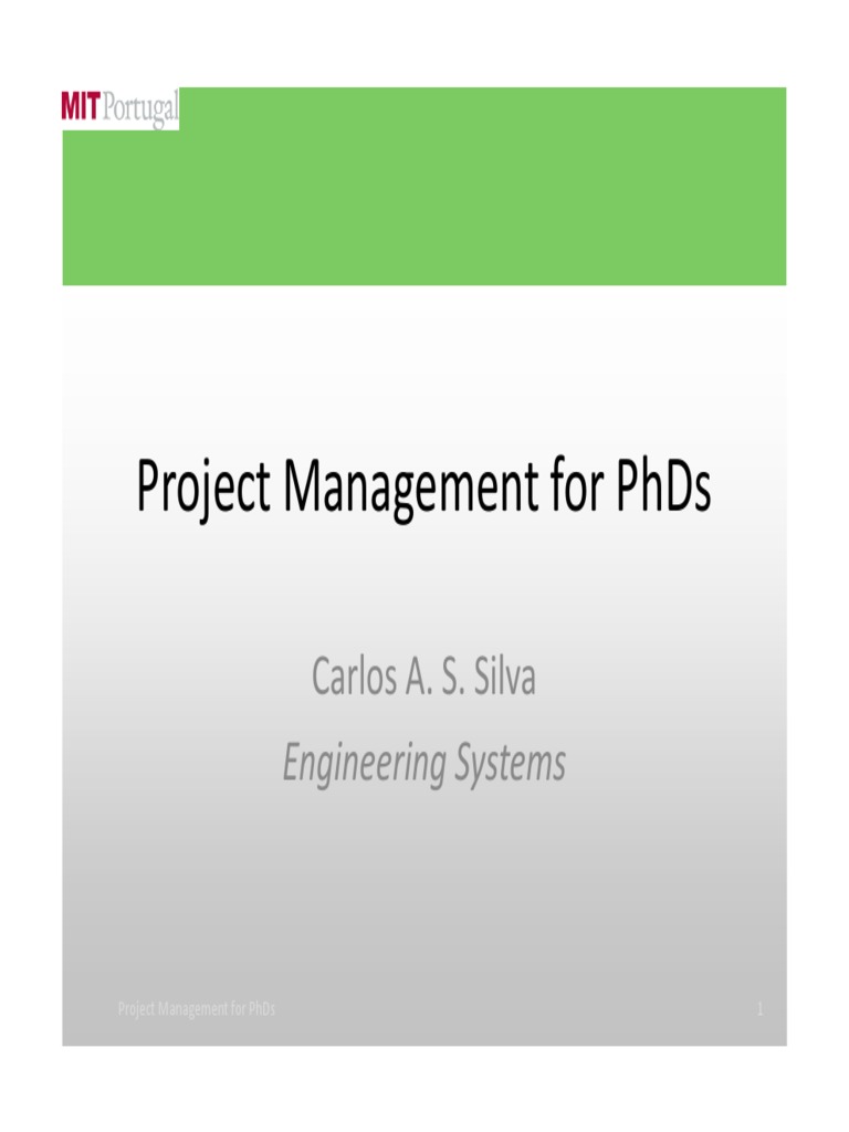 MIT PHD Project | PDF | Project Management | Thesis