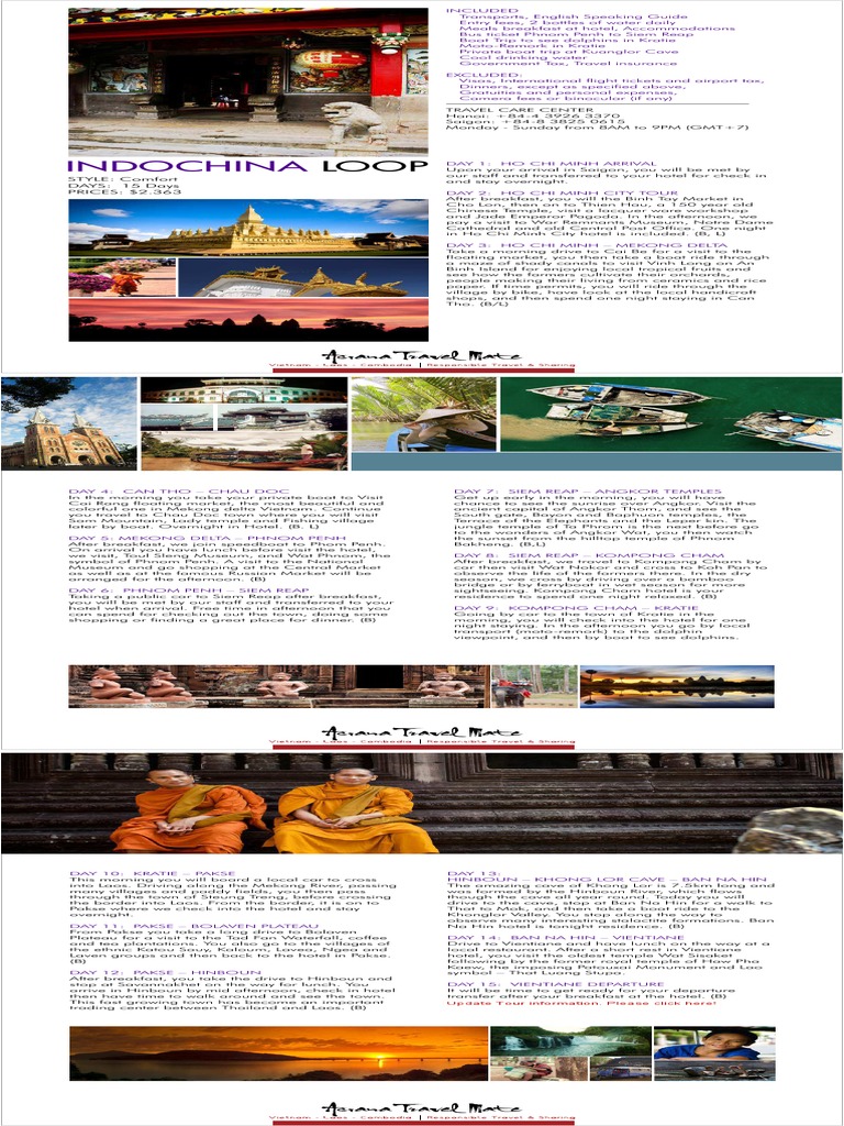 Holidays To Viet Nam and Cambodia Indochina Loop | PDF | Angkor | Ho ...