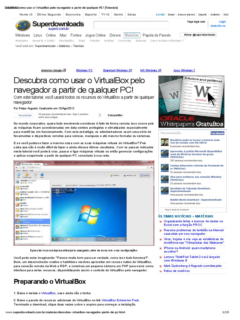 Descubra Como Usar o VirtualBox Pelo Navegador A Partir de Qualquer PC ...