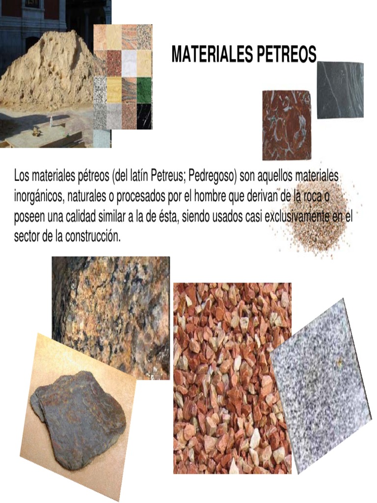 Materiales petreos.pdf | Caliza | Granito