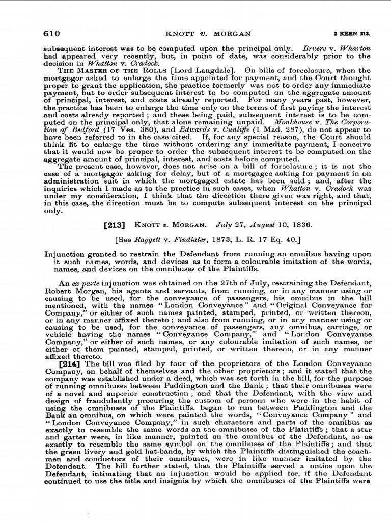 Knott Vs Morgan | PDF | Mortgage Law | Copyright Infringement
