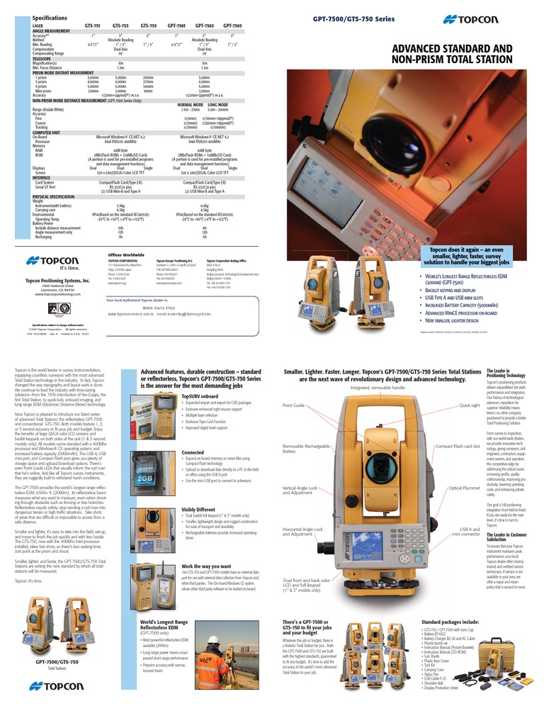GPT-7500 / GTS-750 | PDF | Flash Memory | Usb
