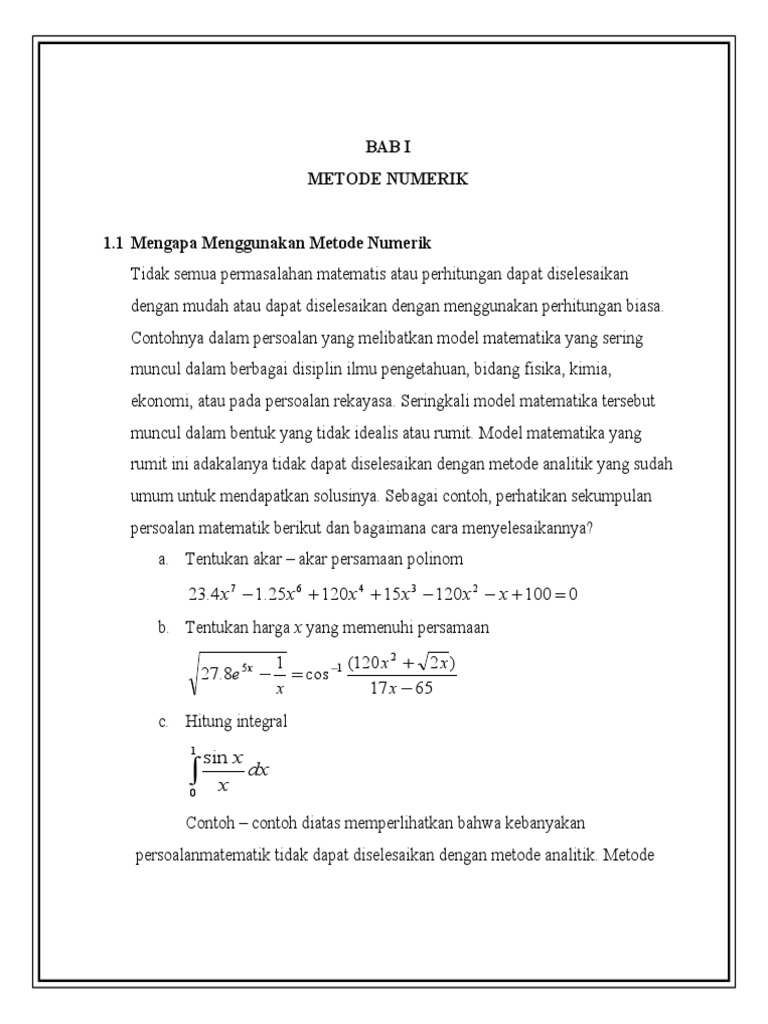 Metode Numerik | PDF