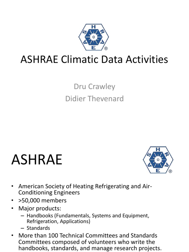 ASHRAE Climatic Data Activities PDF | PDF | Hvac | Climate