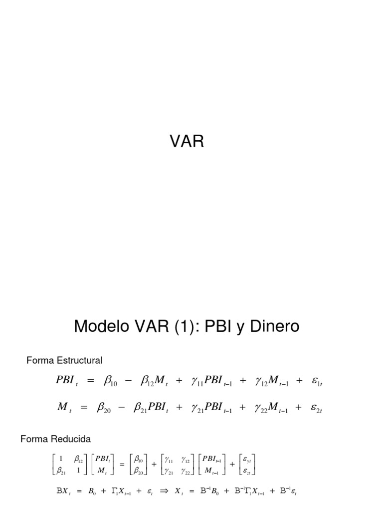 Modelo VAR: Análisis PBI y Dinero | PDF | Ciencias económicas ...