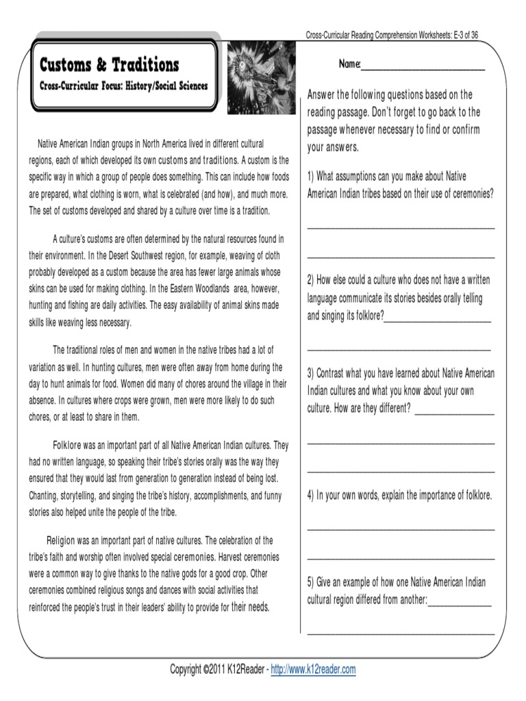 Gr5 Wk3 Customs and Traditions | PDF | Native Americans In The United ...
