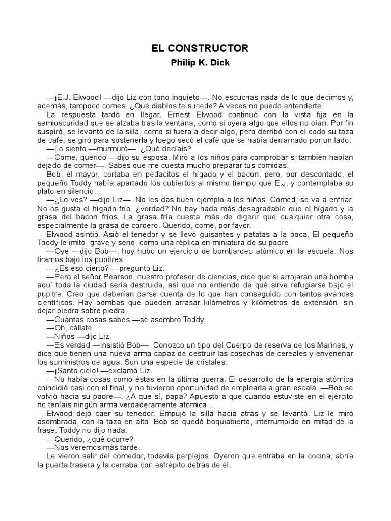 El Constructor - Dick - Philip K | PDF