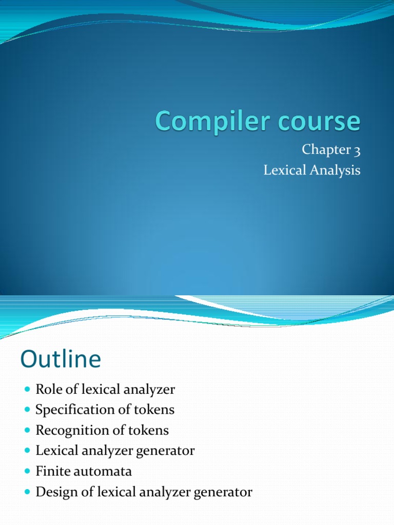 Chapter 3 - Lexical Analysis | PDF | Regular Expression | Formal Methods