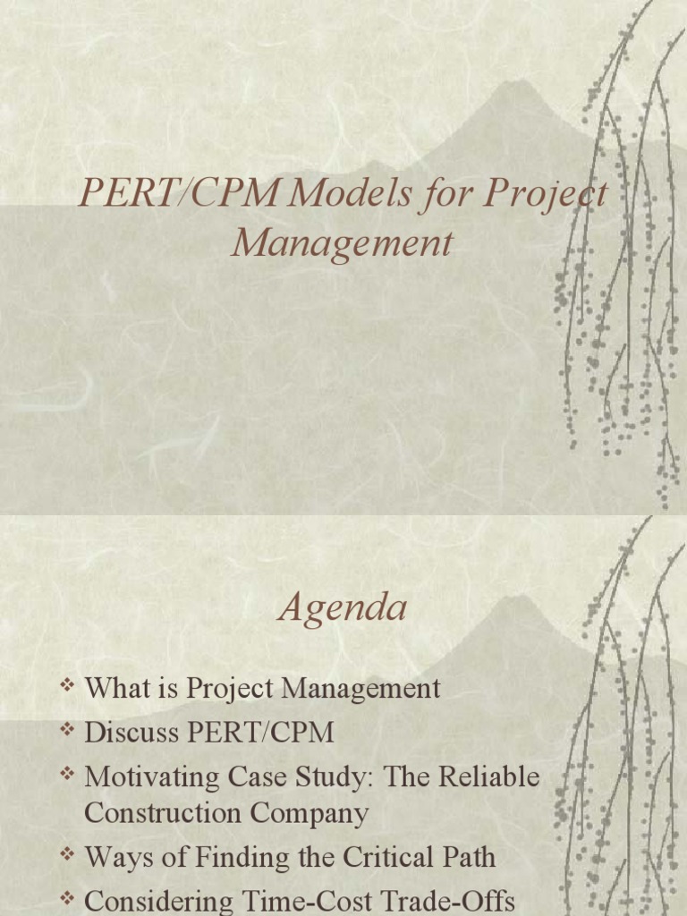 Pert CPM Presentation | PDF | Project Management | Analysis