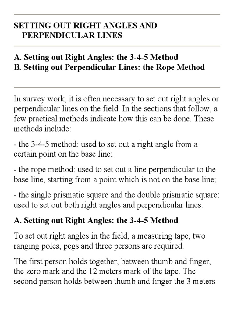 Setting Out Right Angle | Download Free PDF | Prism | Angle
