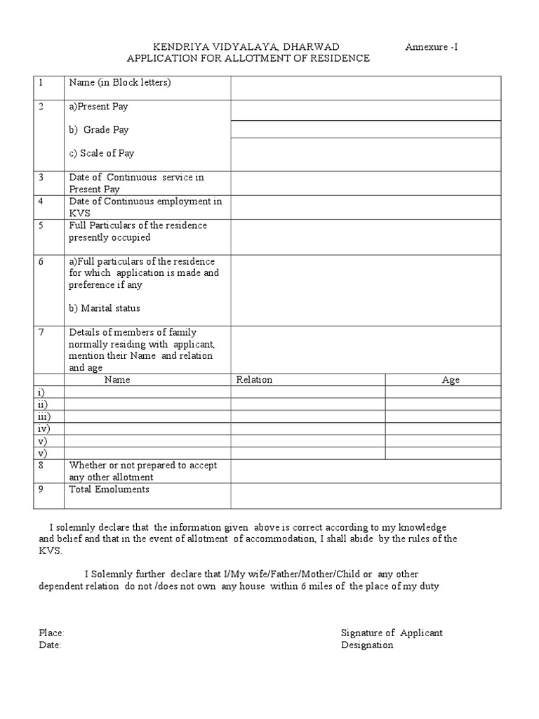 Allotment of Quarter | Leasehold Estate | License