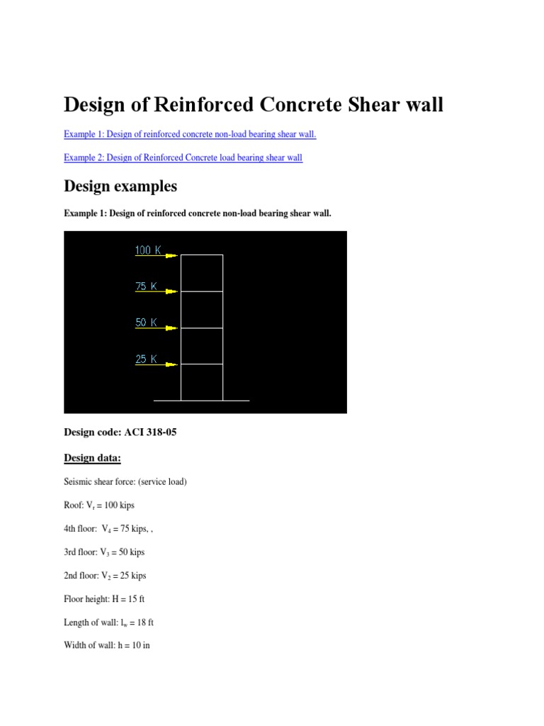Reinforced Concrete Shear Wall Design | PDF | Reinforced Concrete ...