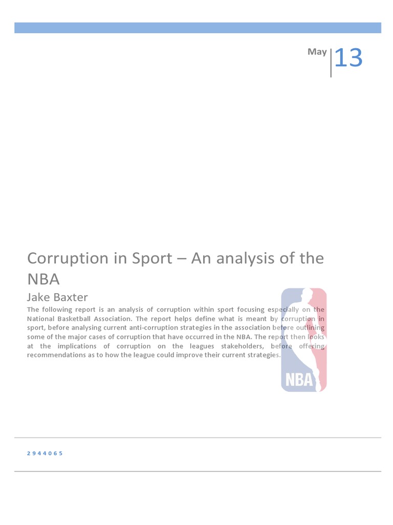 Corruption in The NBA | PDF | Doping In Sport | Sports