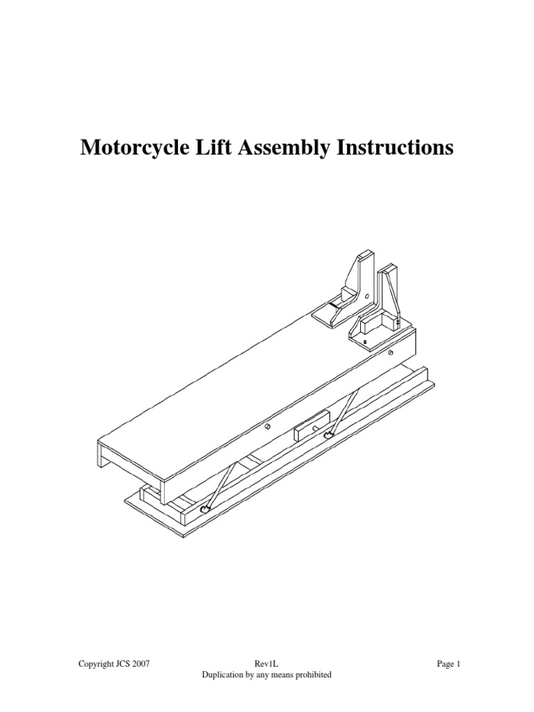 Motorcycle Lift Plans | PDF