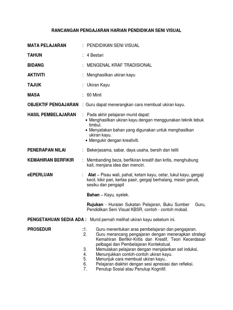 RPH Kraf | PDF | Karier & Perkembangan | Griya & Taman