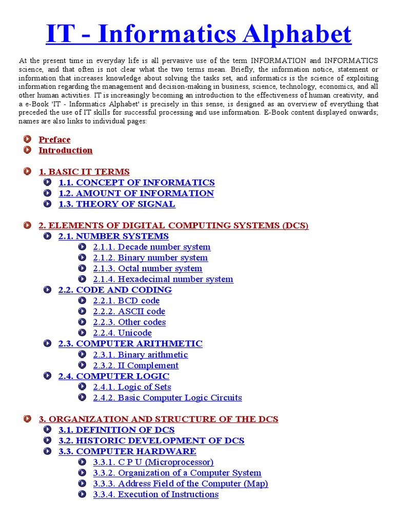 IT - Informatics Alphabet | PDF | Operating System | Computer Science