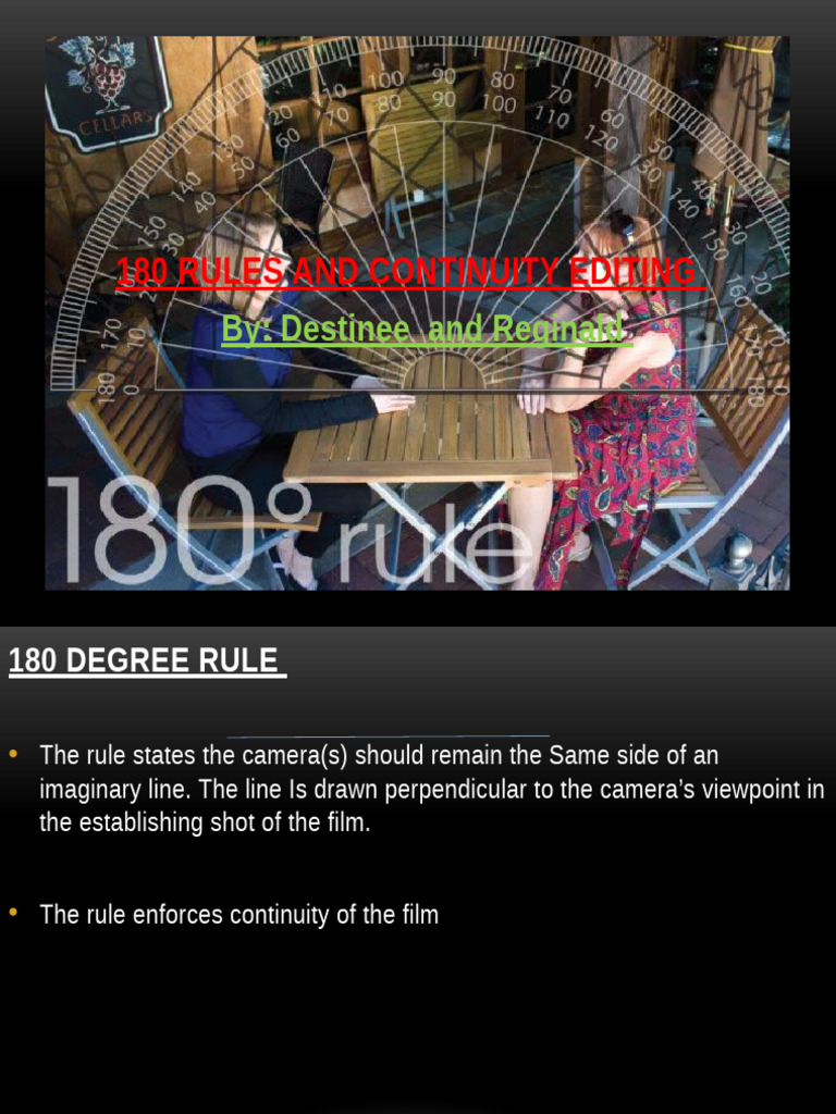 180 Rules and Continuity Editing | PDF | Entertainment | Filmmaking