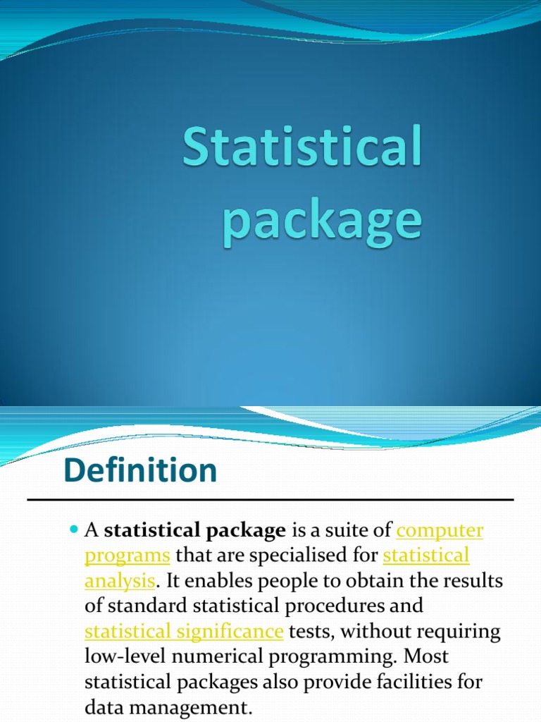 STATISTICAL PACKAGE | Spss | Menu (Computing)