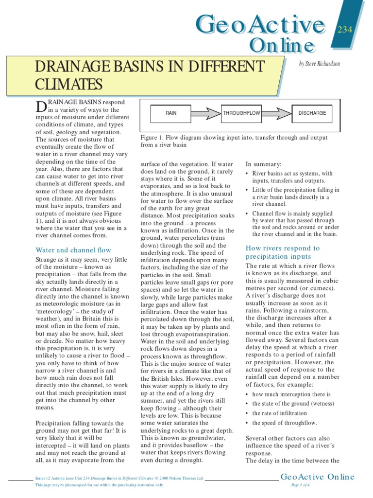 Drainage Basins | Download Free PDF | Rain | Drainage Basin