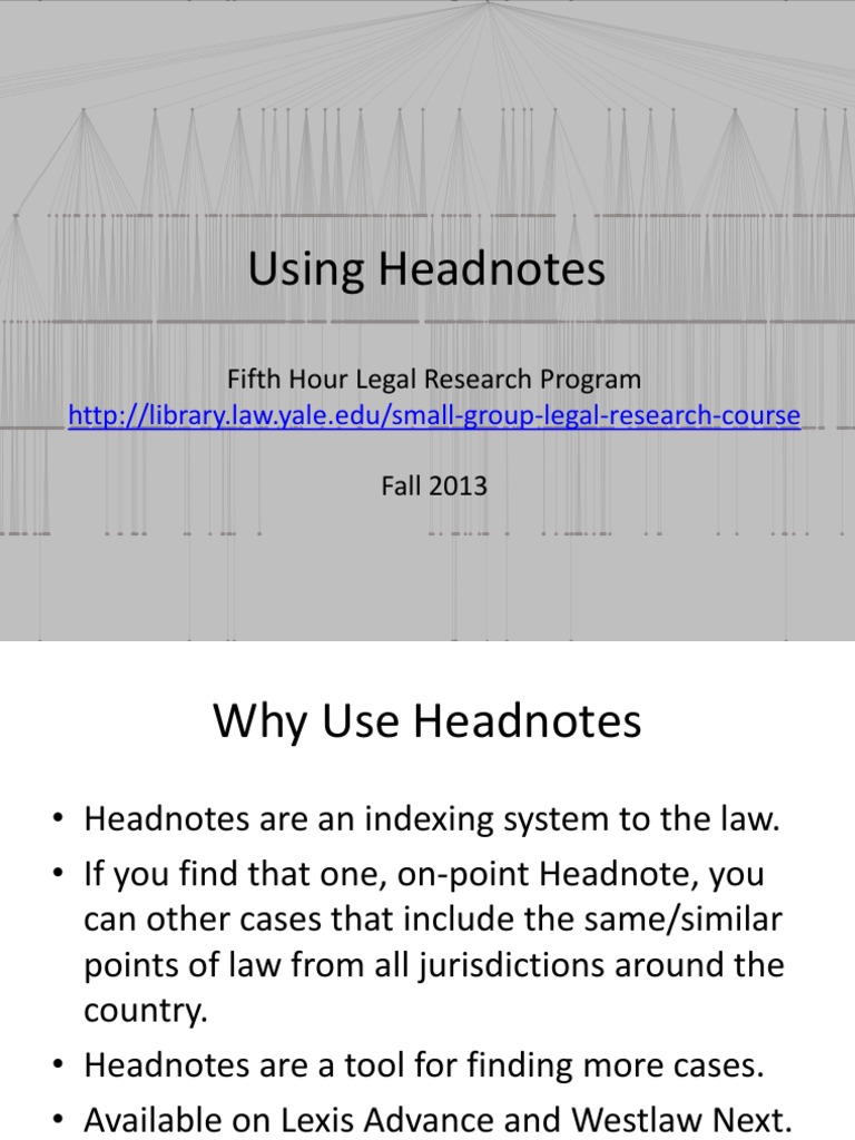 Using Headnotes | PDF