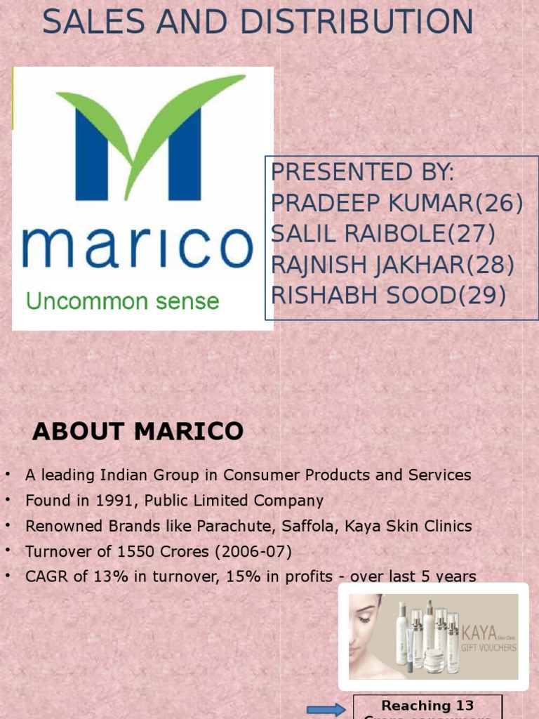 Marico Sales and Distribution Overview | PDF