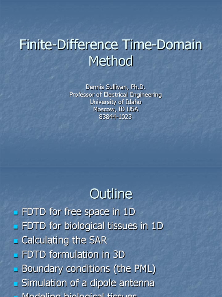 FDTD (Intro) | PDF | Applied And Interdisciplinary Physics | Natural ...