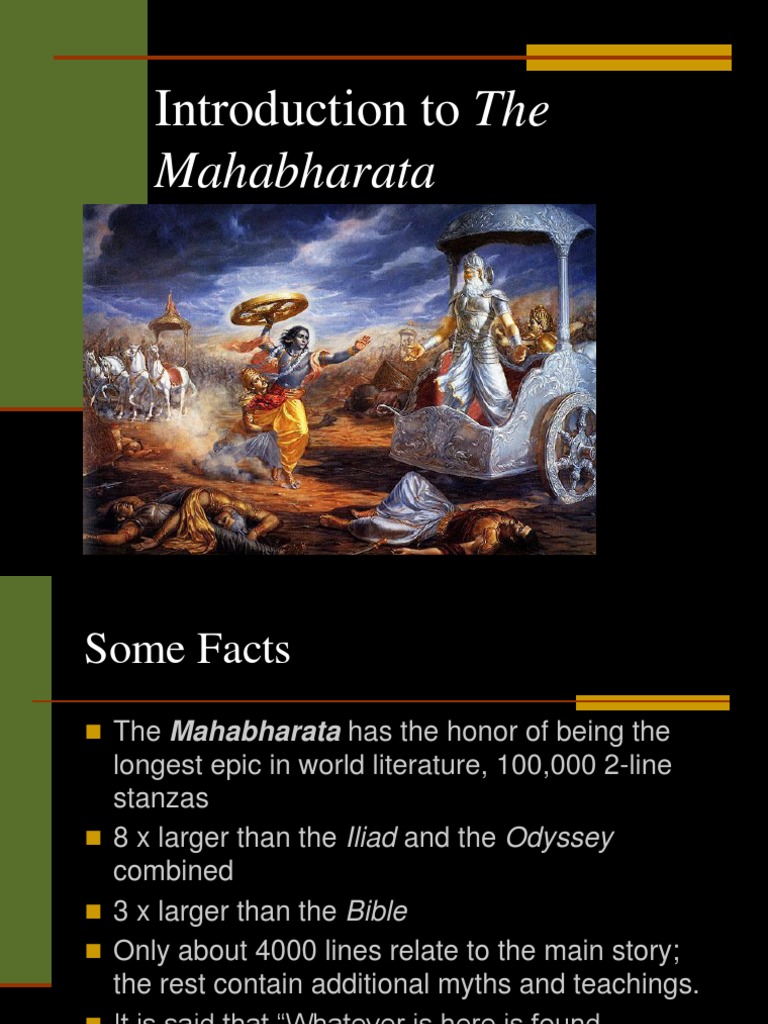 Introduction To The Mahabharata | PDF