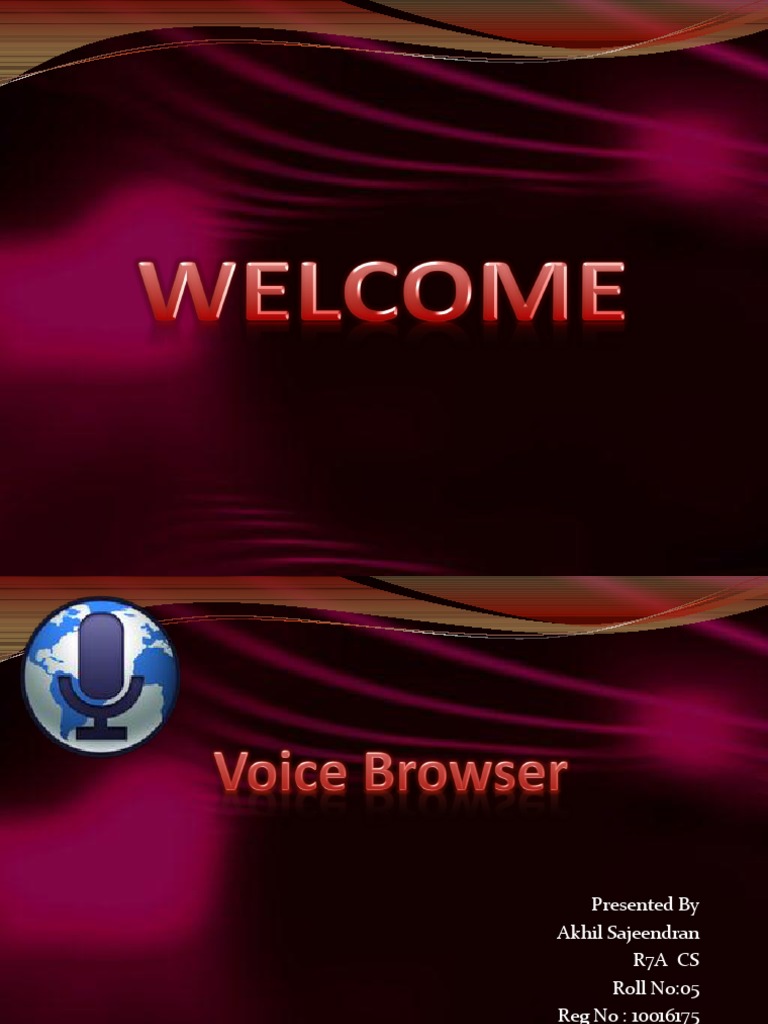 Voice Browser Original | PDF | Web Browser | Areas Of Computer Science