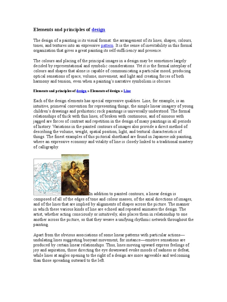 Elements and Principles of Design | PDF